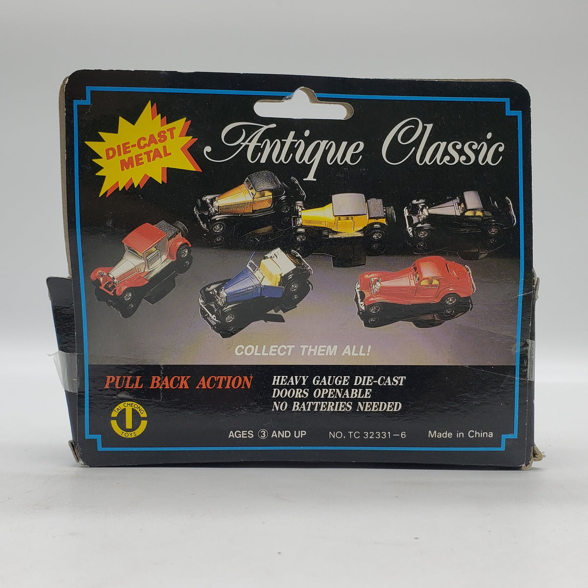 Tai Cheong Toys Pull-back Action Diecast Antique Classic Car (Grey/Red ...